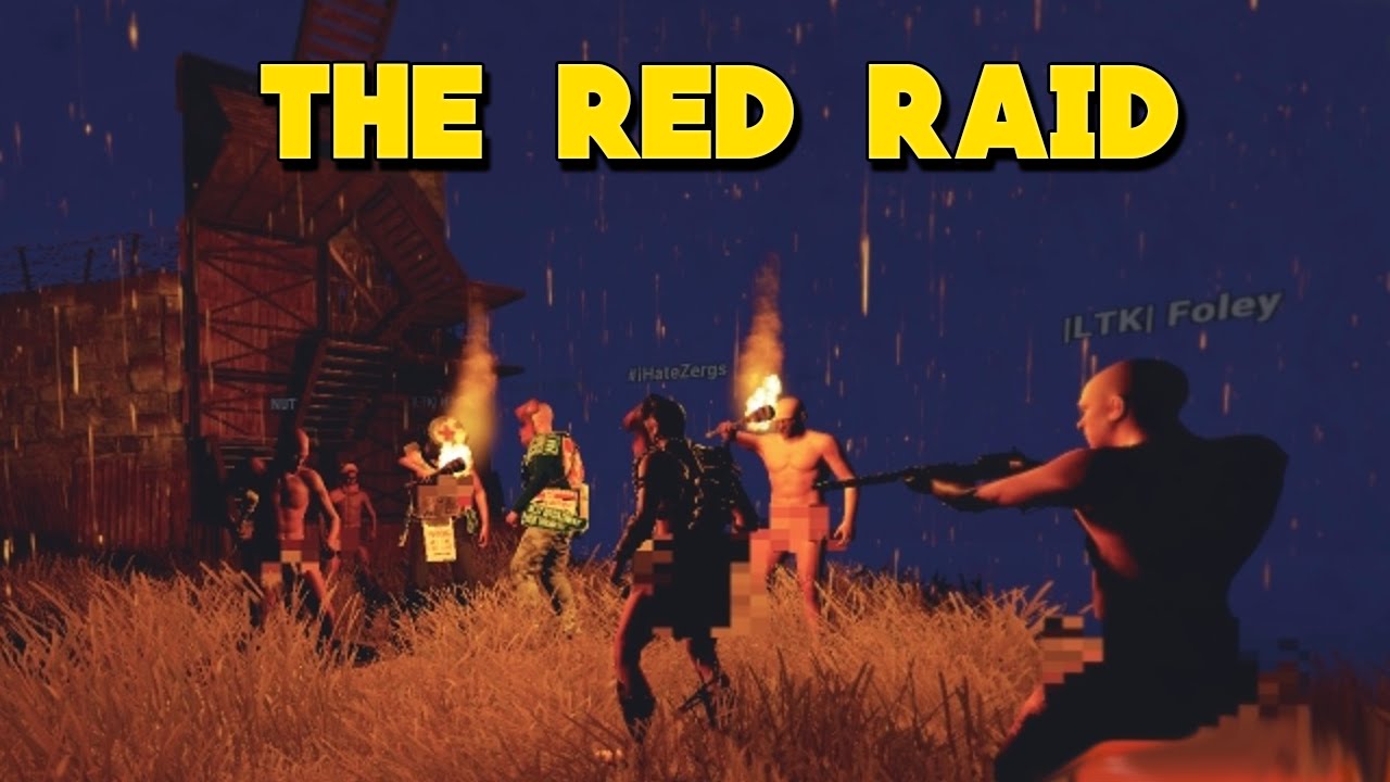 The Red Raid Rust Solo Survival 40 Youtube