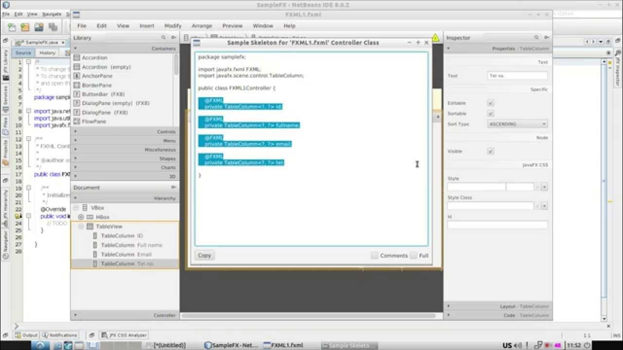 JavaFX Demo : Display data from JPA in TableView - YouTube