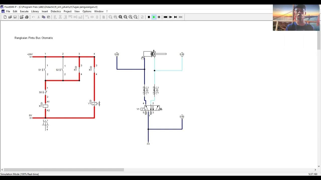 SIMULASI FLUIDSIM RANGKAIAN PINTU BUS OTOMATIS - YouTube