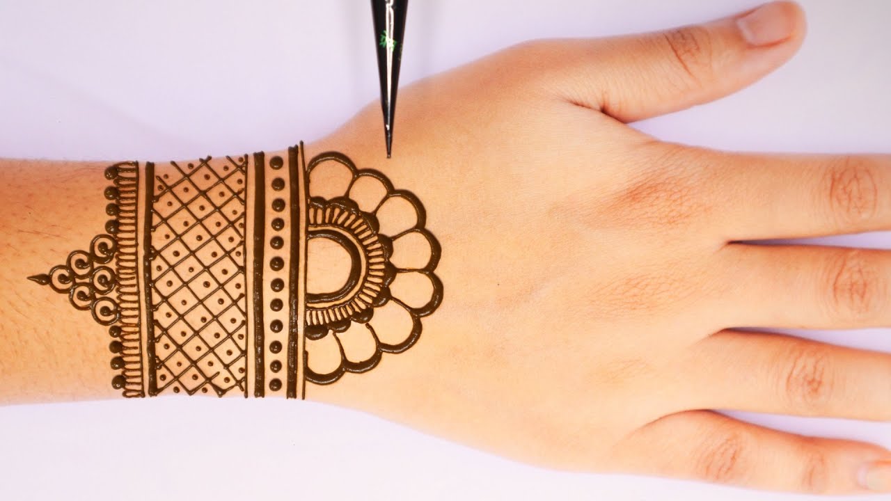 Beginners Font Hand Mehndi designs/Latest Mehndi Design For Hand/Easy ...