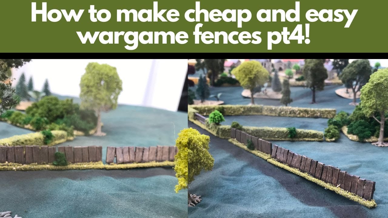 Easy Diy beginner scenery building: Slat fence for wargames and ...