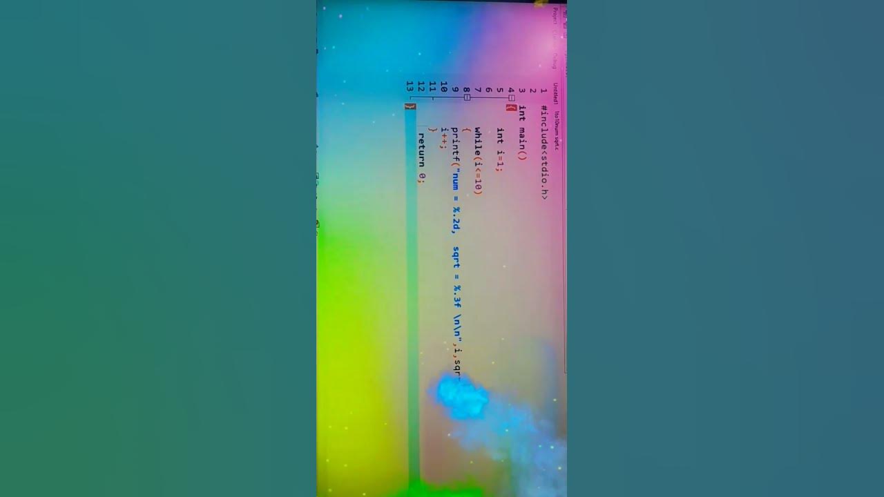 print 1 to 10 number square root using C language coding #coding #status #trending #short - YouTube