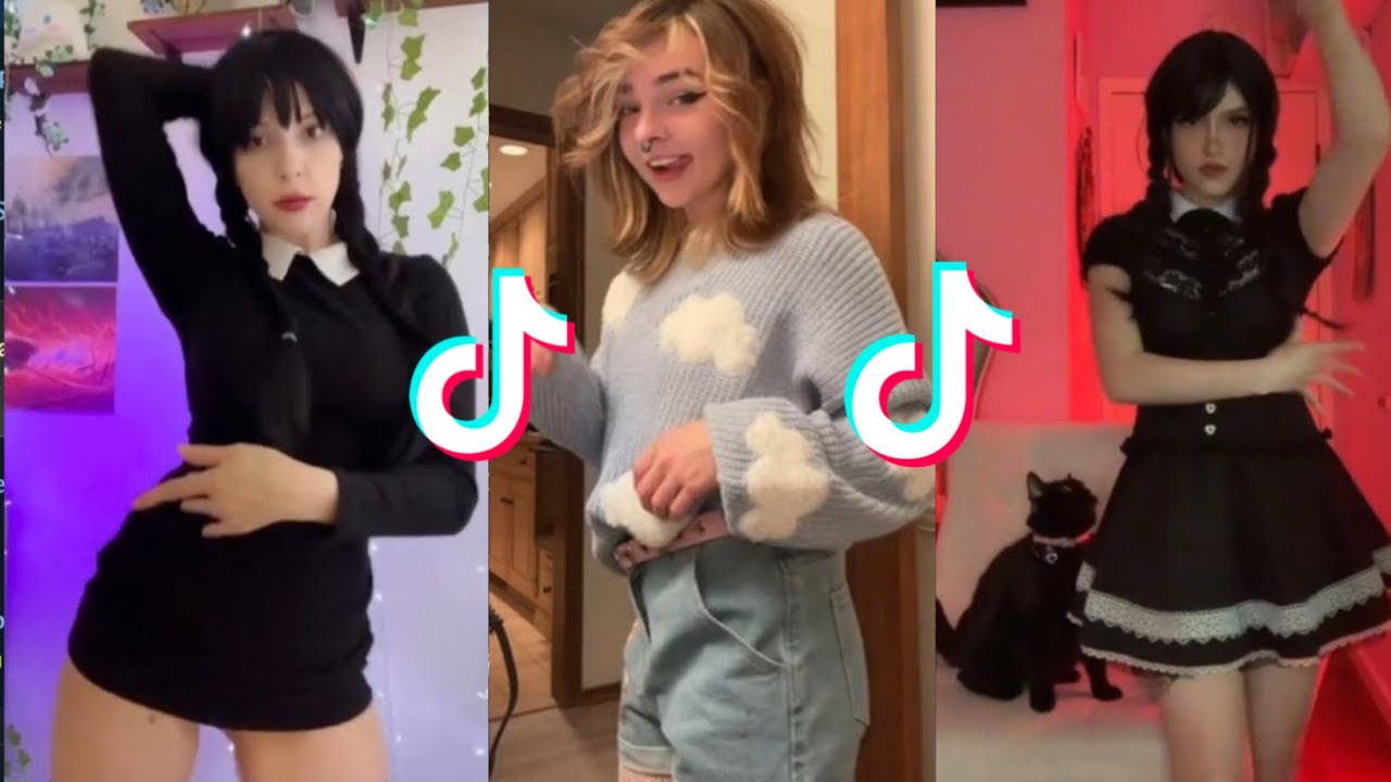 Wednesday Cosplay Dances |i'll Dance Dance Dance With My Hands Hands ...