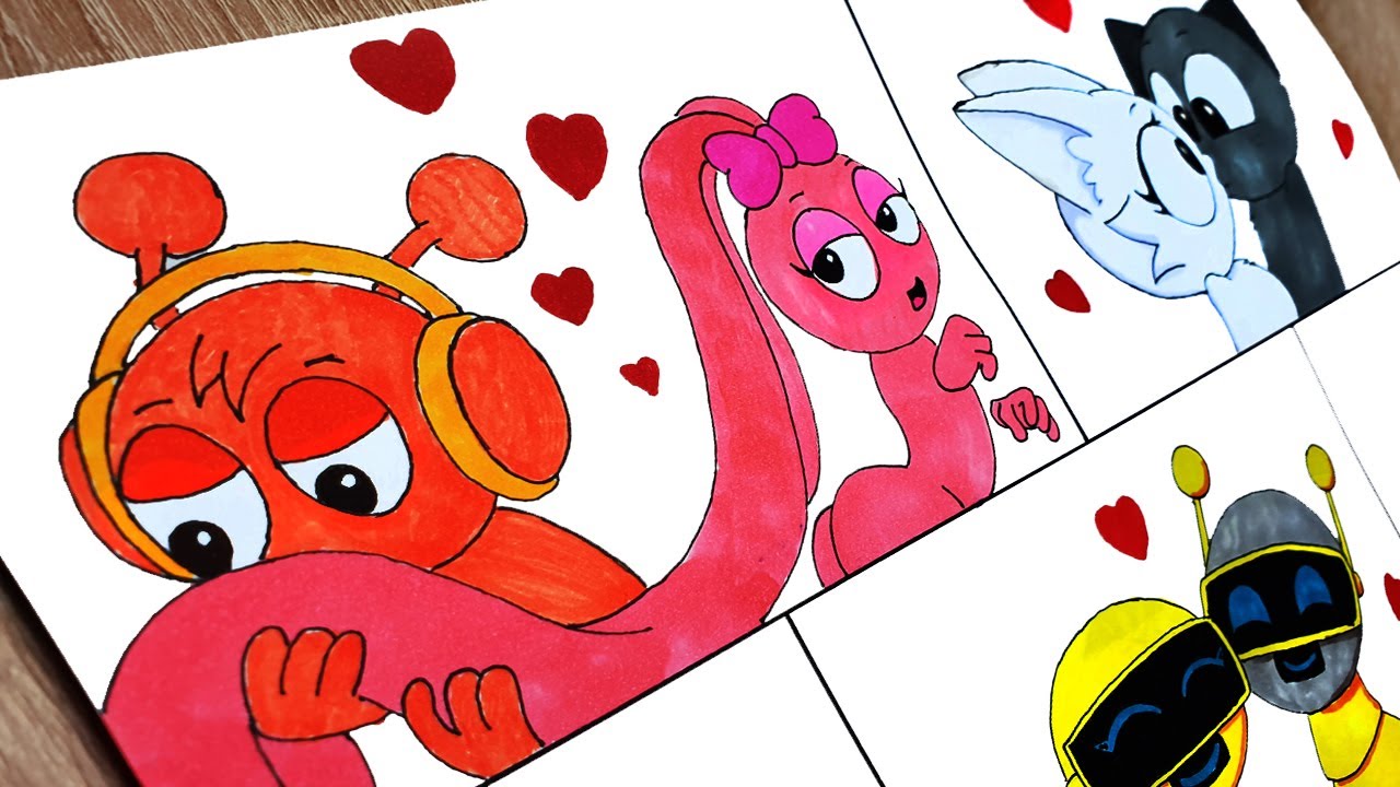 Drawing Incredibox Sprunki Love Couple ️ Love Story ️Oren x Pinki ️ ️ ...