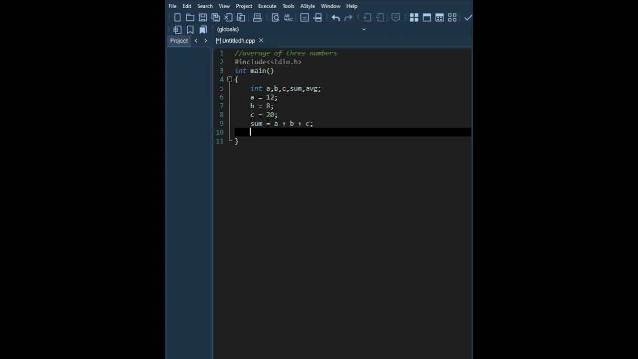 C Programming Average Of Three Numbers Coding With Sohail Youtube