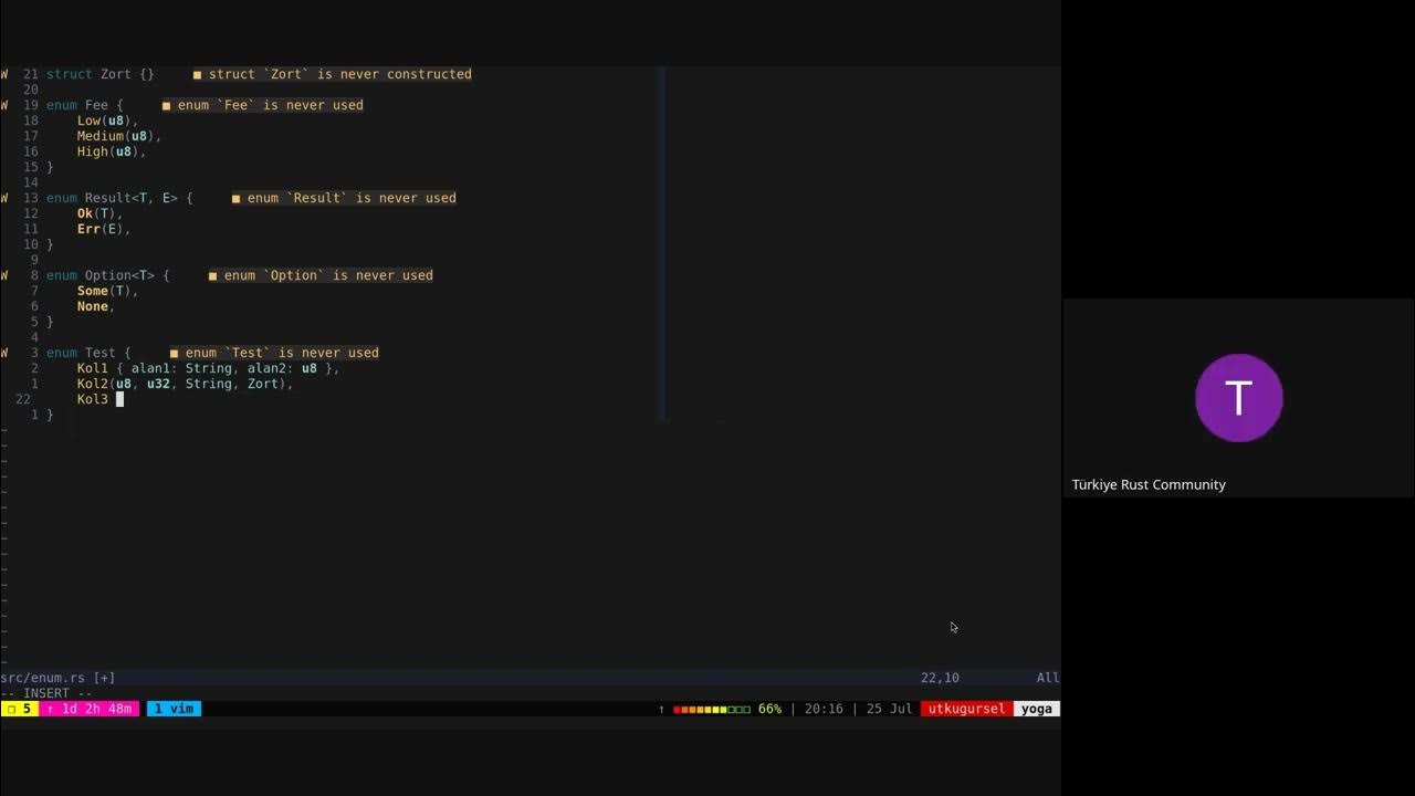 4. Hafta - Enum & Pattern Matching - 25/07/2024 - YouTube