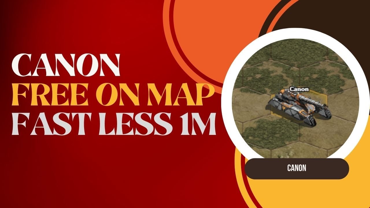 War Commander Canon Free Repair On Map For All level Fast less 1m - YouTube