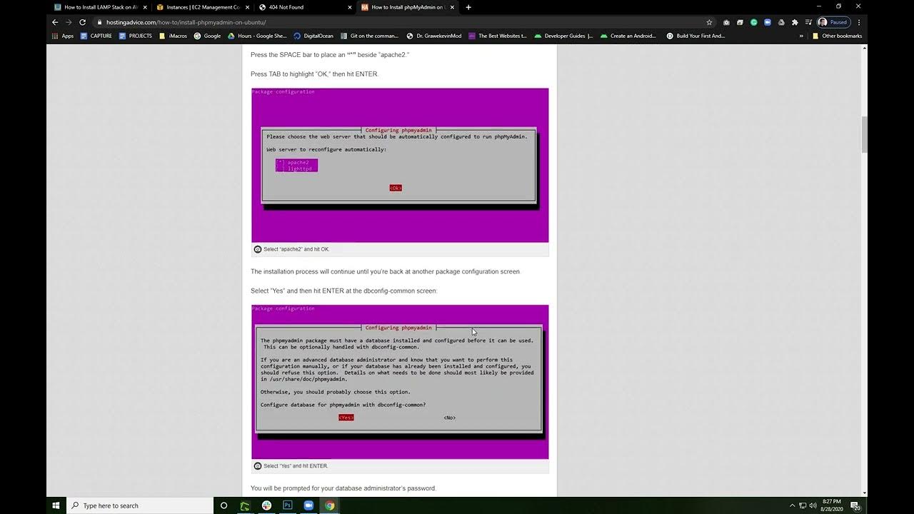 Amazon Aws Ec2 Linux Apache Mysql Php Phpmyadmin Lamp Stack Youtube