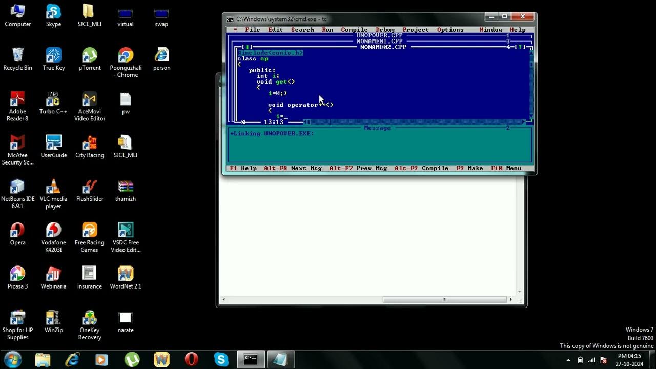 C Program For Operator Overloading Using Unary Operator Youtube