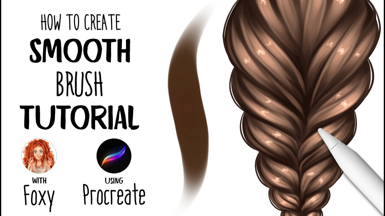 My favorite brush to draw hair in Procreate - YouTube