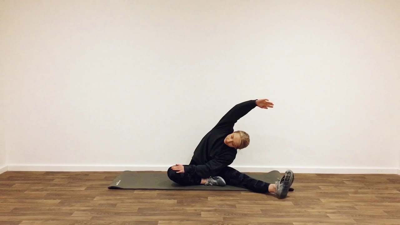 Single leg pancake stretch - YouTube