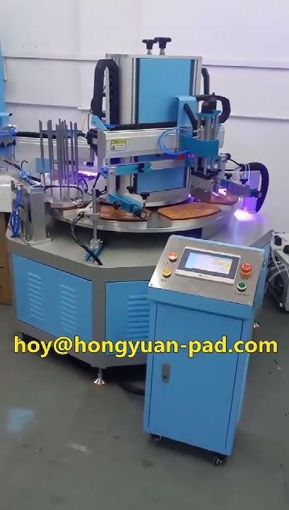 2color Scale plastic ruler screen printing machine with UV LED Drying Oven - YouTube