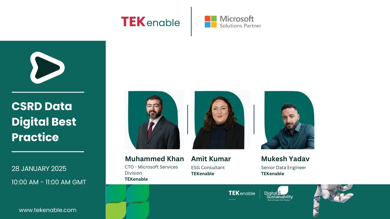CSRD Data Digital Best Practice Webinar | 28 January 2025 | TEKenable ...