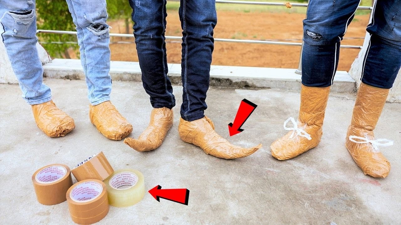 We Made Shoes of tape | टेप के जूते | Will These Work? - YouTube