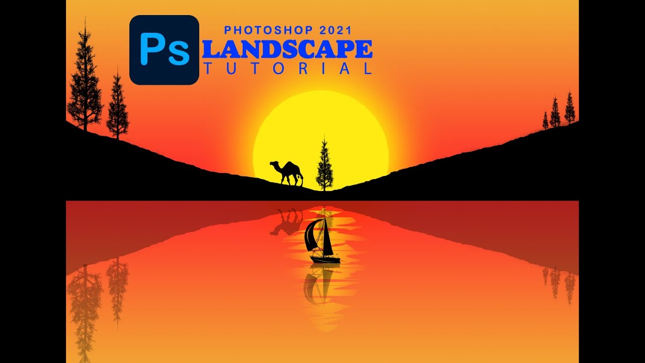 landscape design photoshop tutorial - YouTube