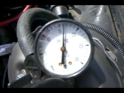 Vacuum needle bouncing at idle - YouTube