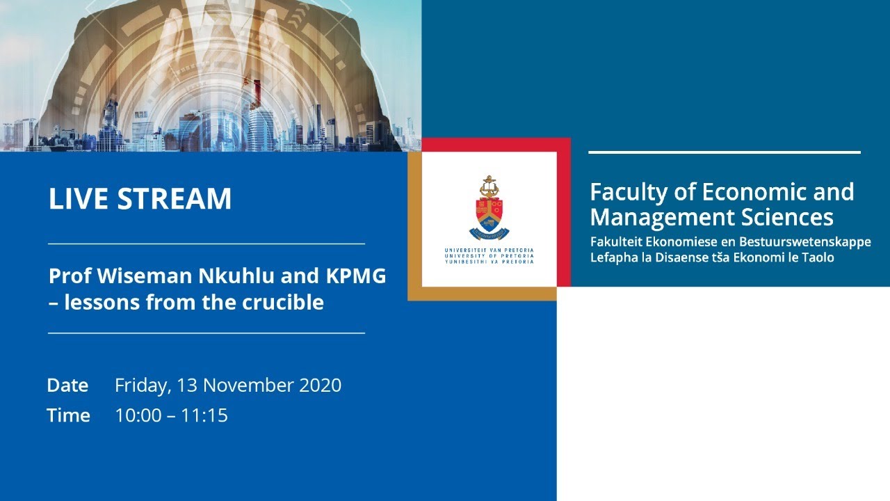 Prof Wiseman Nkuhlu and KPMG – lessons from the crucible - YouTube