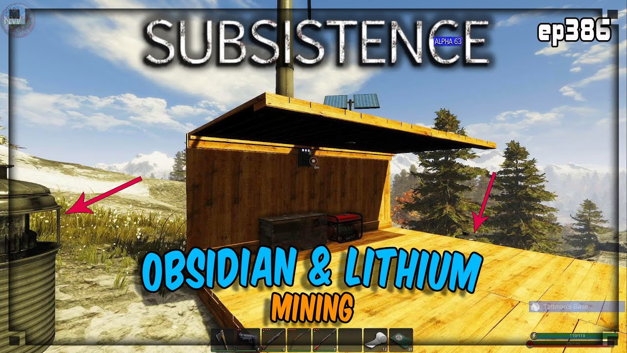 Subsistence - S4 386 Obsidian & lithium Mining - Base building ...