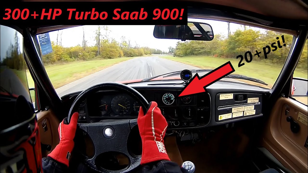 POV Time Attack in 300HP+ Modded Turbo Saab 900 - YouTube