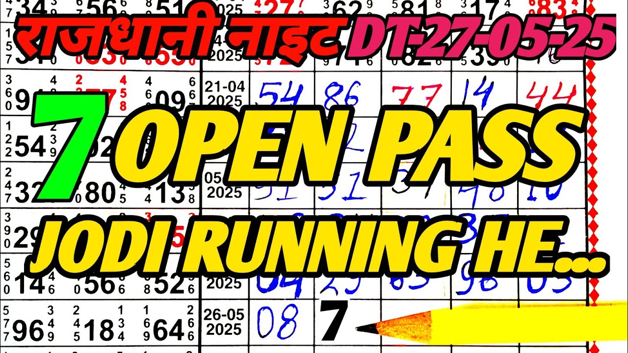 Rajdhani Night Today 27-05-2025 Rajdhani Night Chart ...