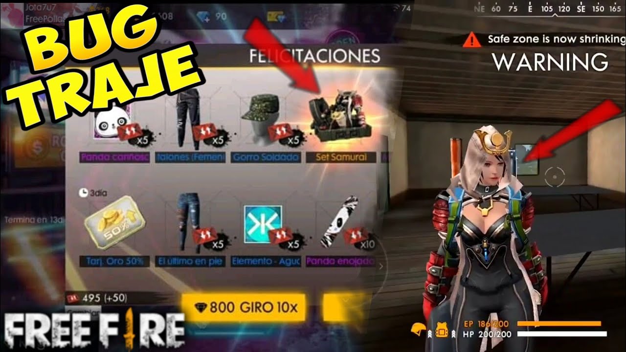 INCREIBLE! ASI SE CONSIGUE EL TRAJE SAMURAI EN FREE FIRE NUEVA ...