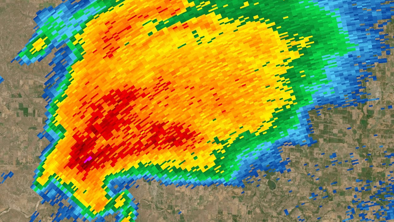 2019 Mangum, Oklahoma Supercell Radar Loop - YouTube