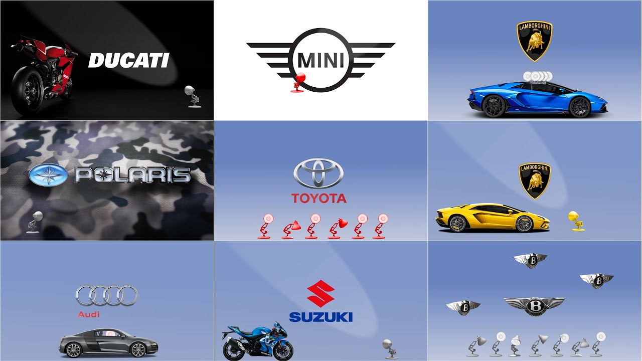 Cars, Motorcycles Logo Spoof Luxo Lamp Part 6 - YouTube