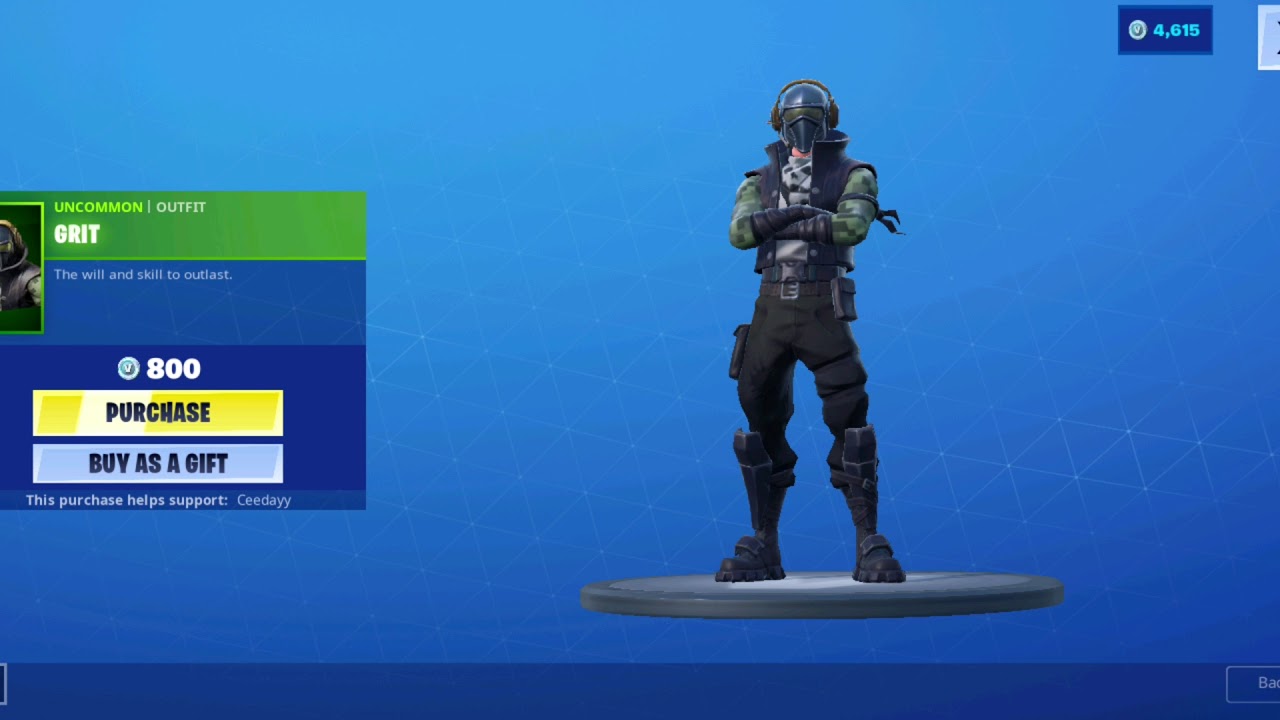New Grit Skin in Fortnite item Shop - YouTube