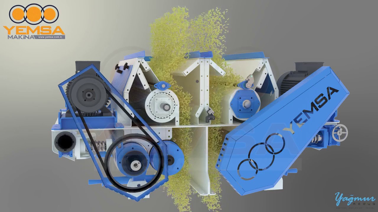 3D Machinery Animation Granule Equipment Feed Mill Sector 3DS Max - YouTube