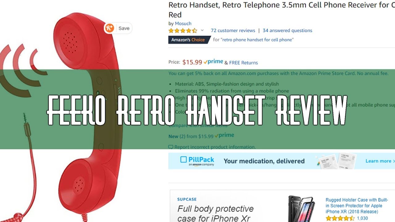 Feeko Retro Handset Amazon Review - YouTube