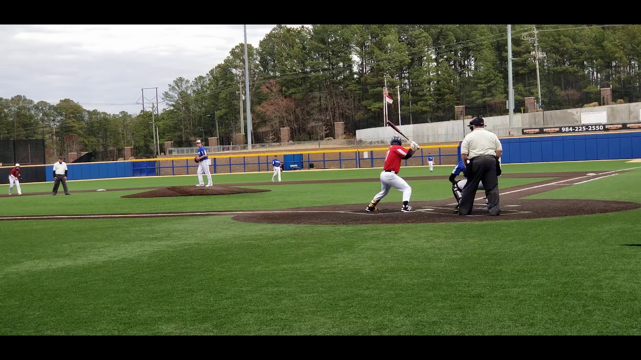Christian Stratis legs out a single in Dynamic baseball league 3.13.21 ...