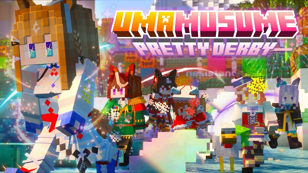 Minecraft Umamusume Grand Prix with 8 Players! (Umapyoi Mod × Sprint ...