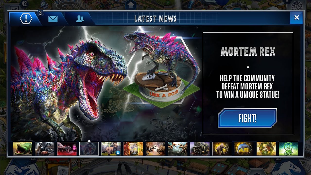 Mortem-Rex Boss Event: Round 5 | Jurassic World the game - YouTube