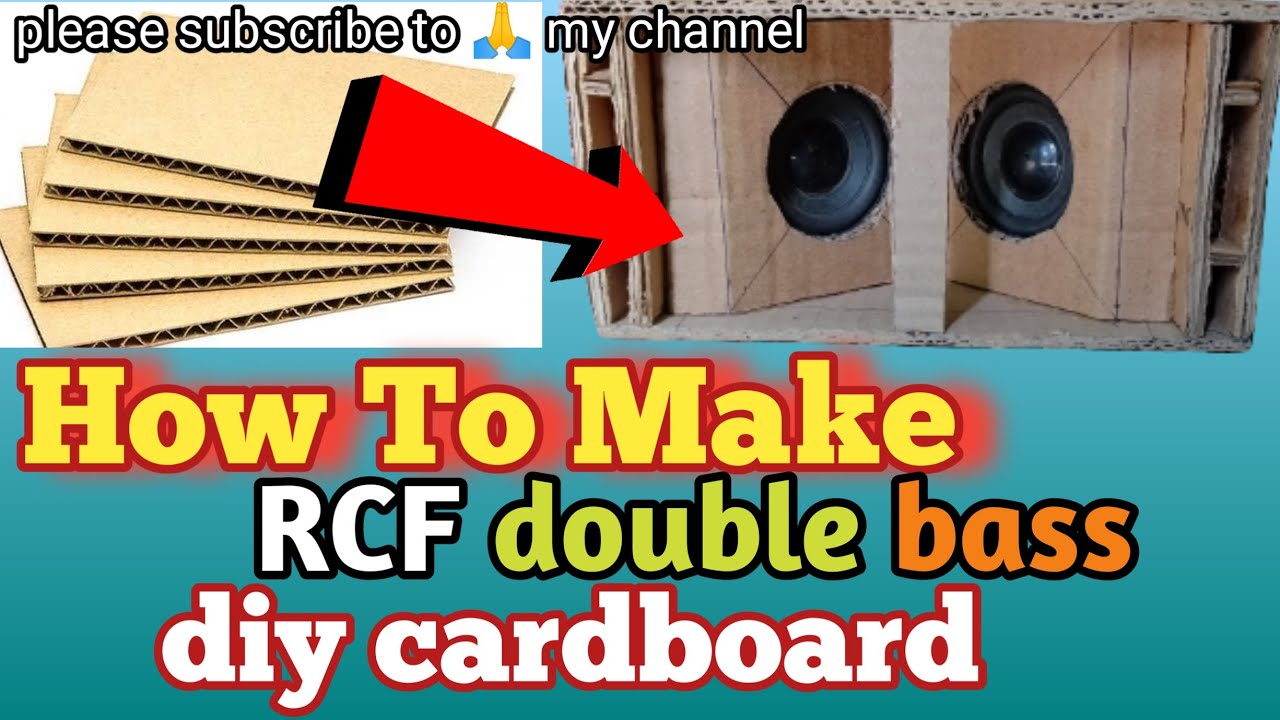 How to make RCF double bass cardboard diy ,#cardboardcreft #djbox # ...