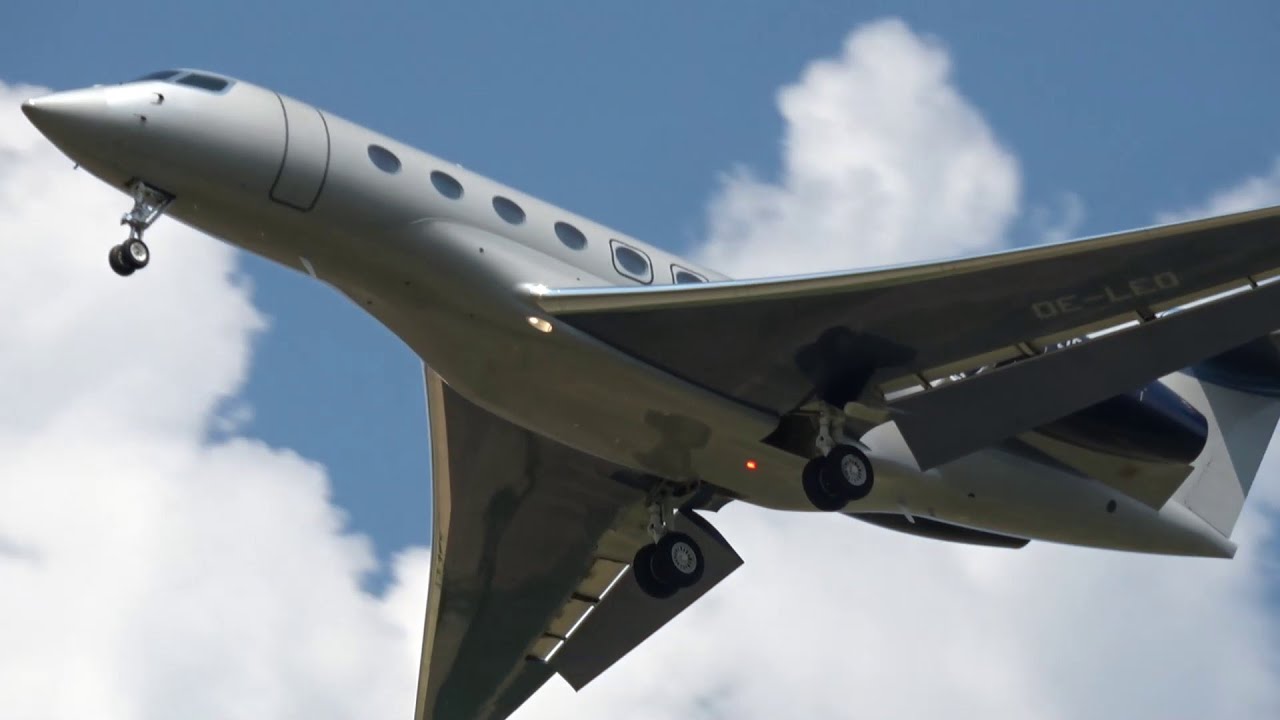 Gulfstream G650 Landing and take off Rzeszów-Jasionka - YouTube
