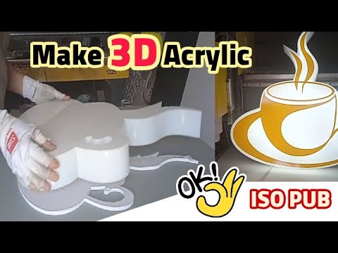 TUTORIAL MEMBUAT HURUF TIMBUL ACRYLIC DENGAN ALAT SEDERHANA/diy 3d ...