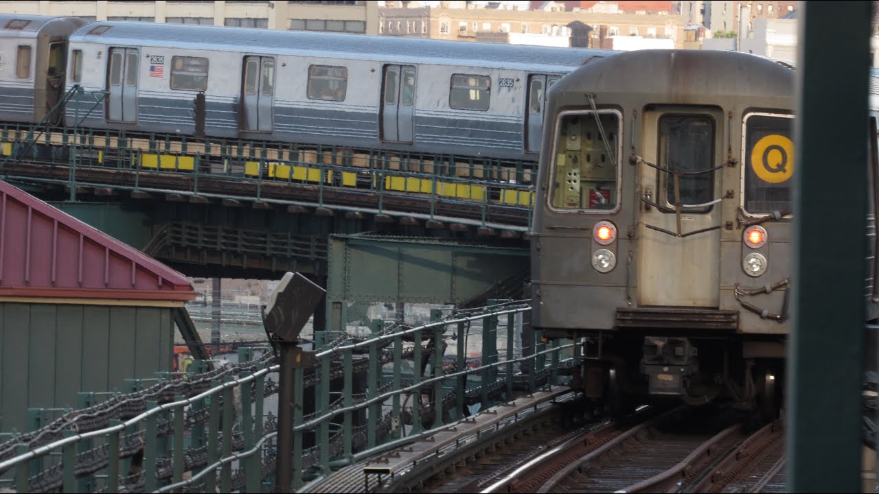 Exclusive R68 Q train departing Queensboro Plaza - YouTube