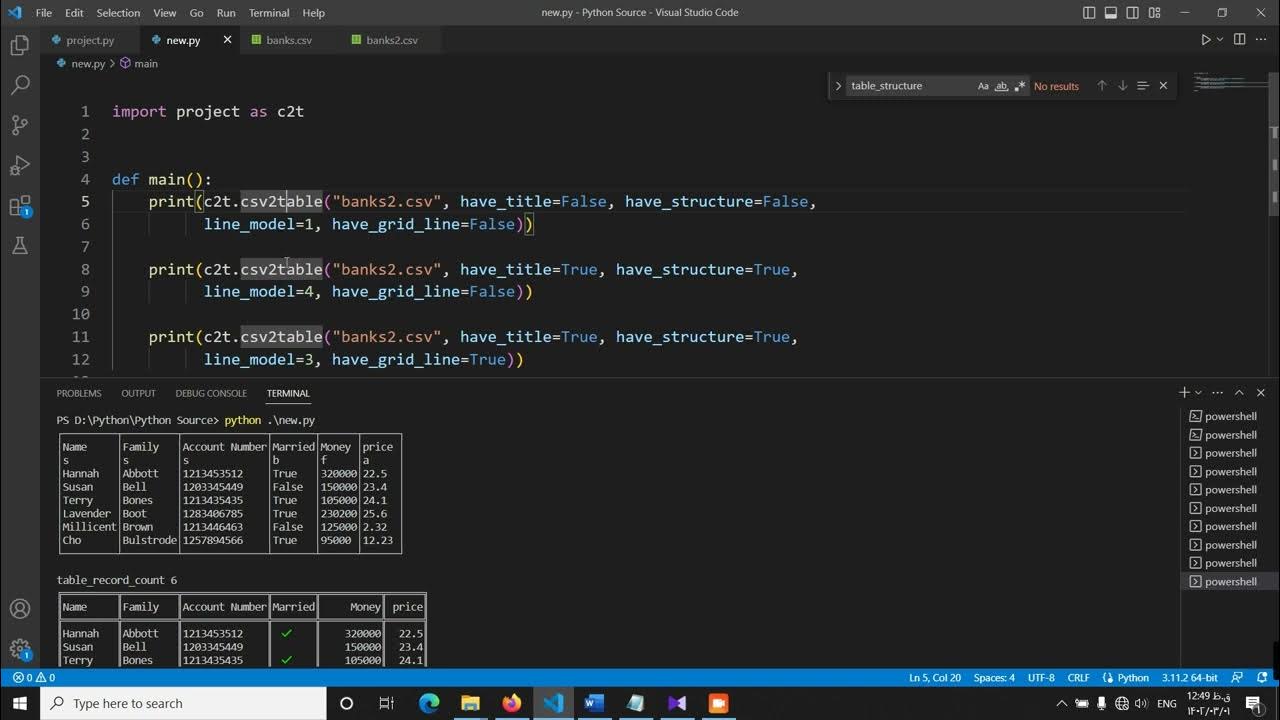 csv2table- programed by Elina Edraki - YouTube