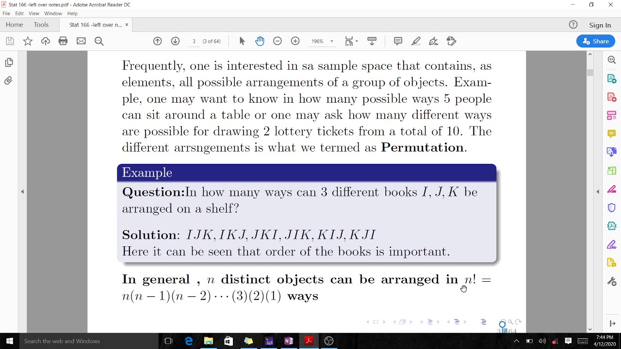 Counting techniques, multiplication, combination and permutation - YouTube