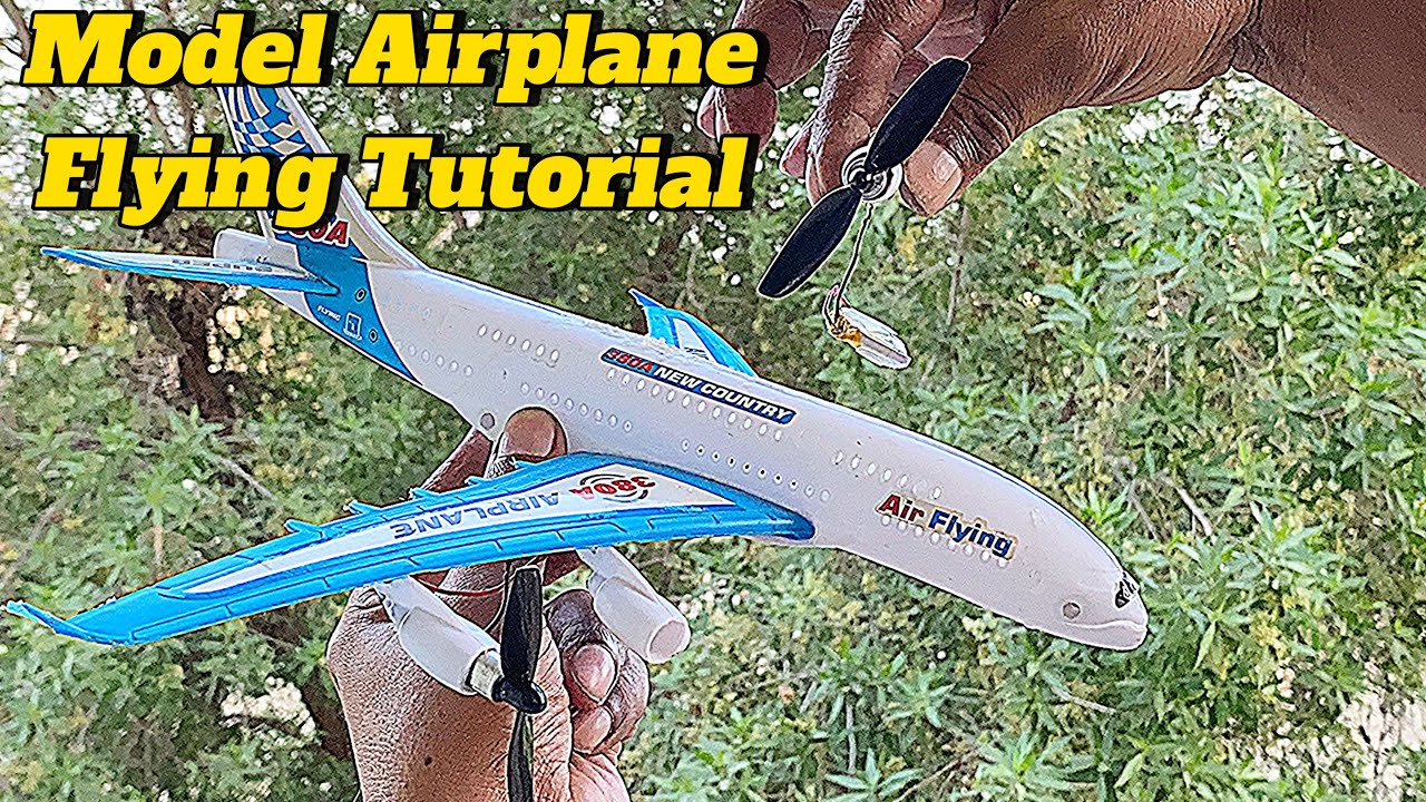 How To Make Flying Model Airplane With Two Dc Motor Battery Fan ...