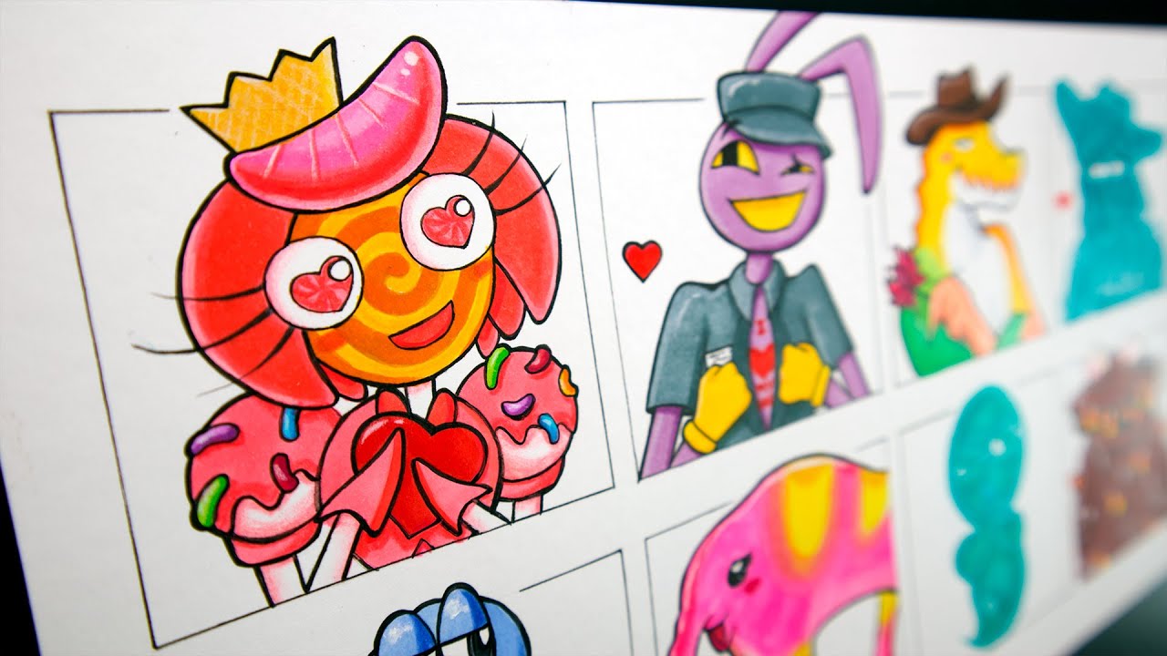 Drawing Love Couples | The Amazing Digital Circus | New Episode - YouTube