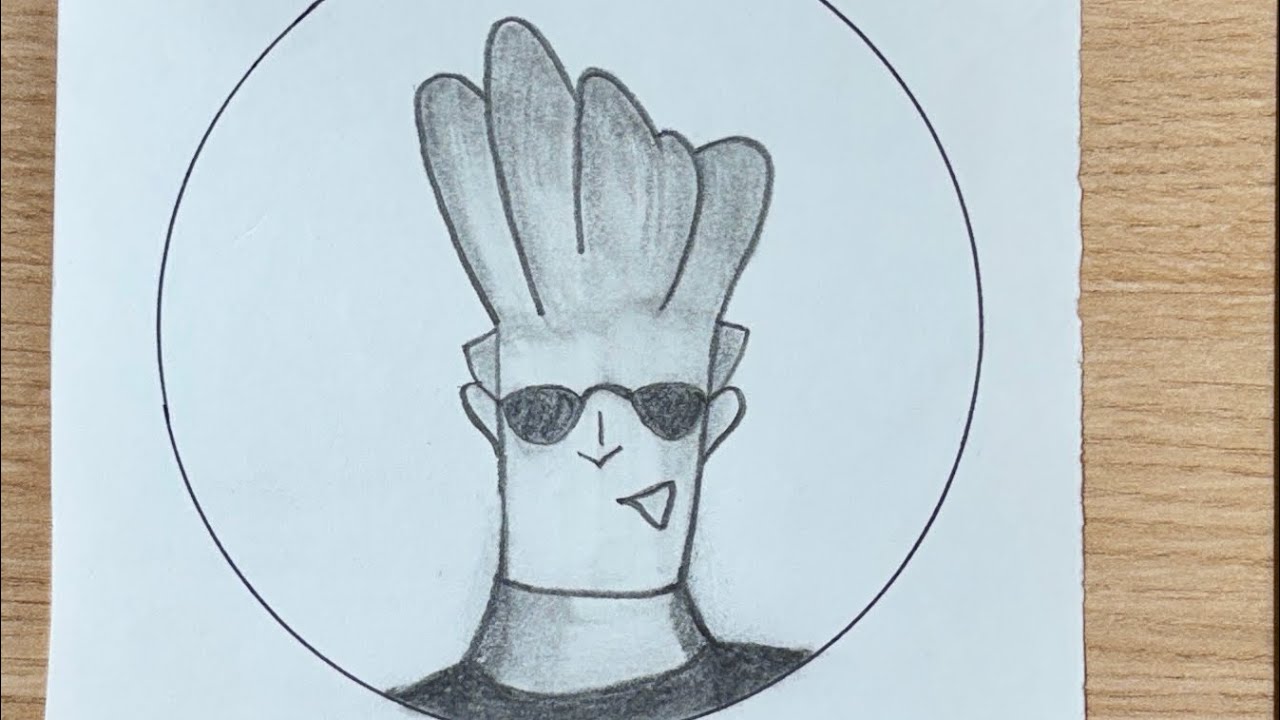 How to draw Cartoon Johnny bravo drawing tutorial for beginners step by ...
