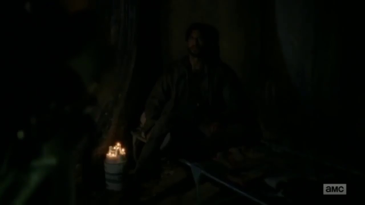 The Walking Dead 8x08 Carl reveals his bite mark - YouTube