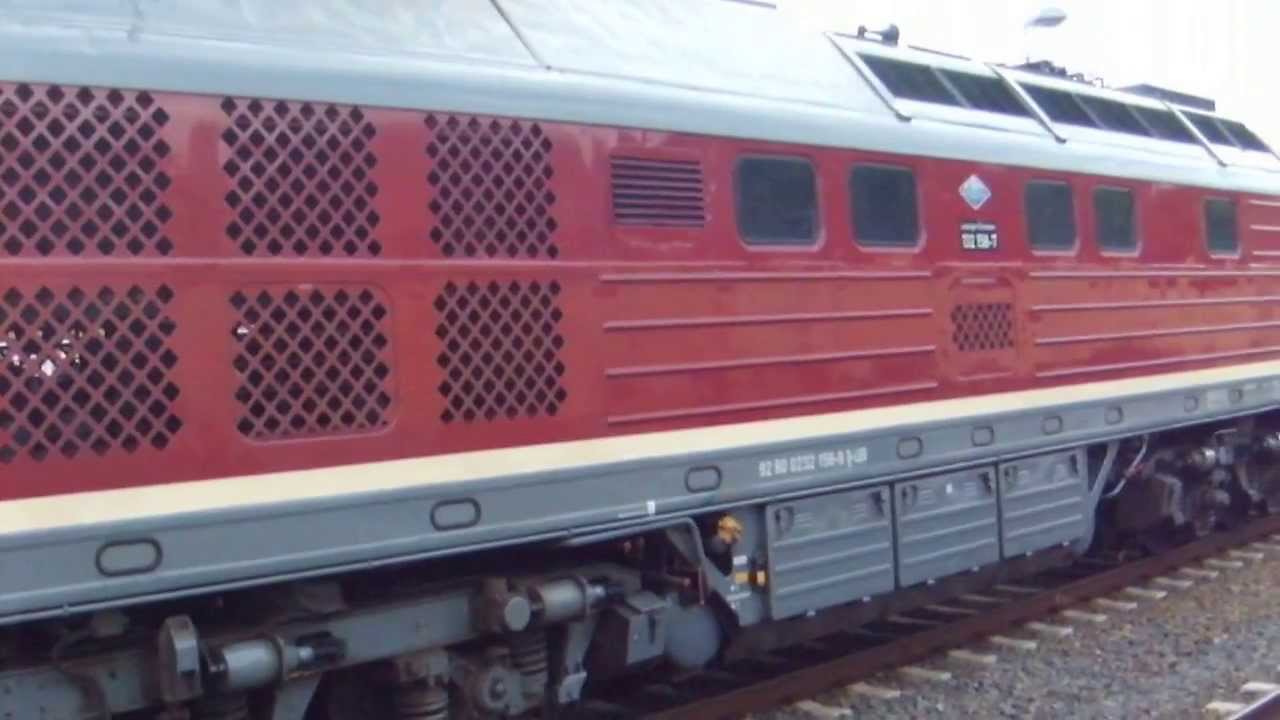 BR 132 158-7 Diesellok Ludmilla in Leipzig-Plagwitz Abfahrt 09.38Uhr ...