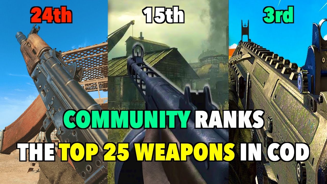 The Community Ranks the TOP 25 Weapons in Call of Duty History - YouTube