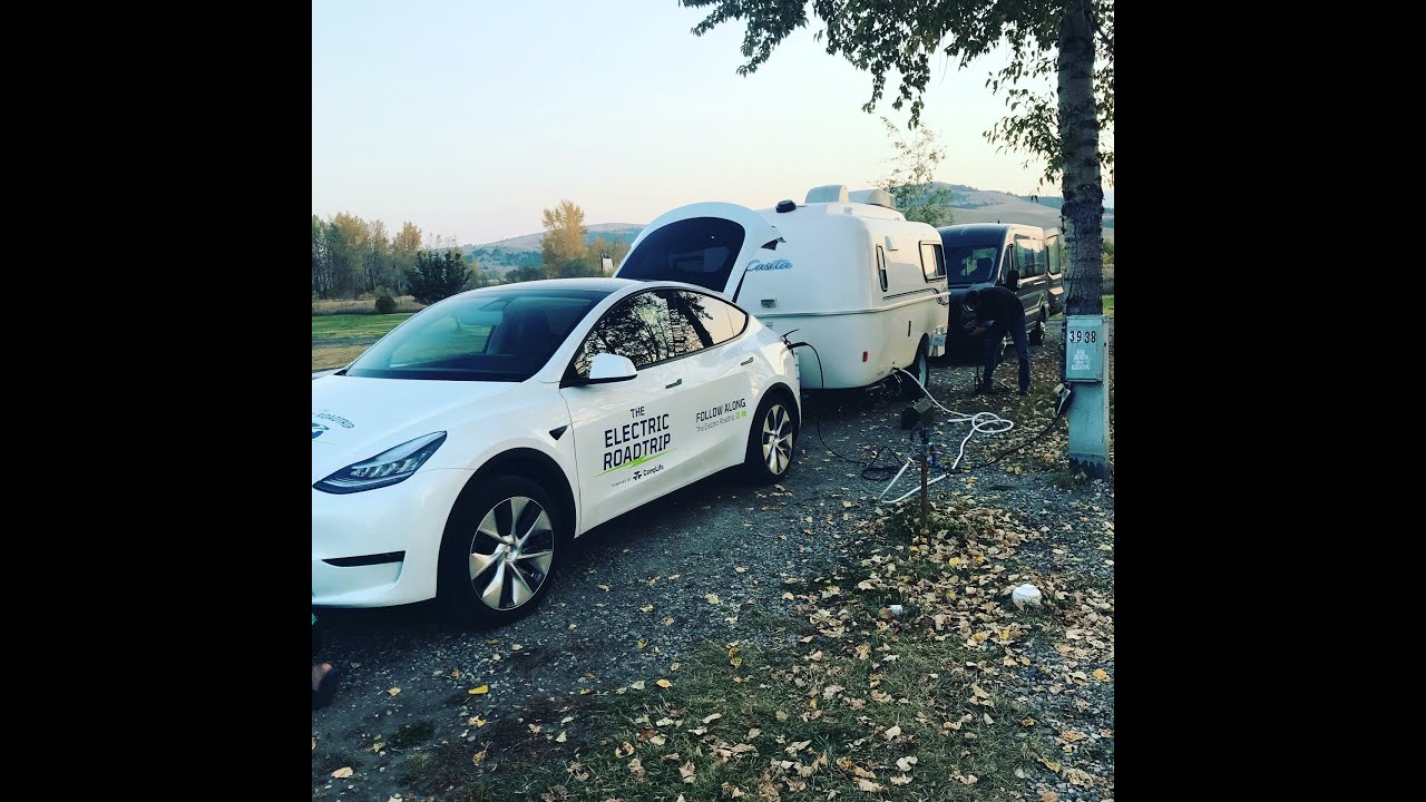 Tesla Model Y Towing Roadtrip. 1st leg of part two, with family (and ...