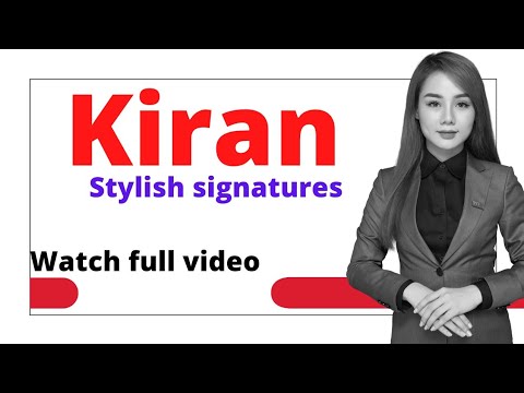 Kiran name signature style #handwritingbysultan - YouTube