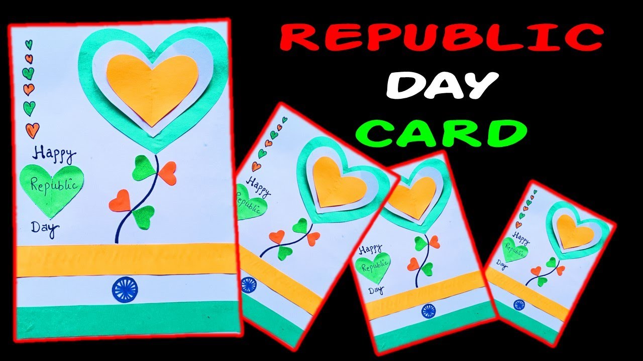 Republic Day 🇮🇳 greeting Card| Handmade Tricolour Card |#republicday # ...