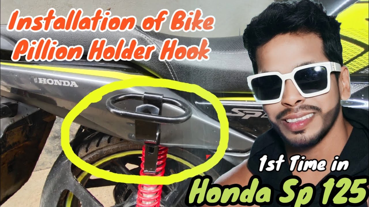 Installation of Bike Pillion Holder Hook in Honda Sp 125 #vlogs_time ...