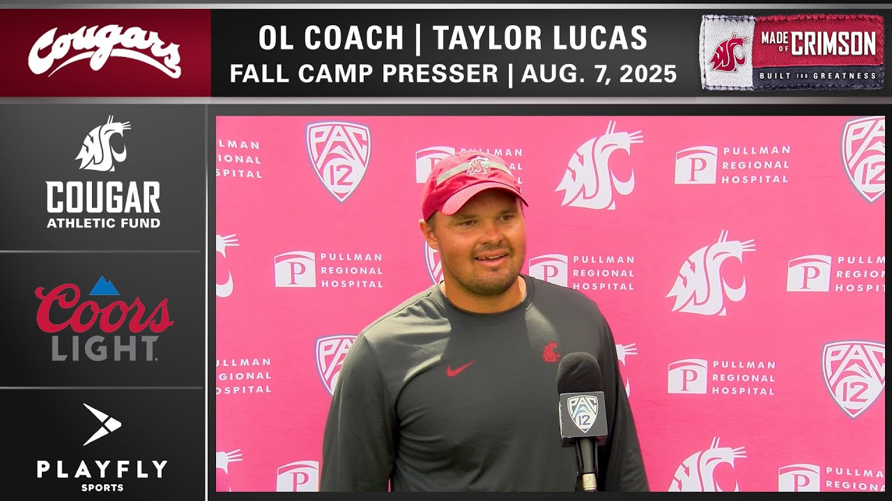 WSU Football: "Set the Standard and Work" | OL Coach Taylor Lucas Press ...